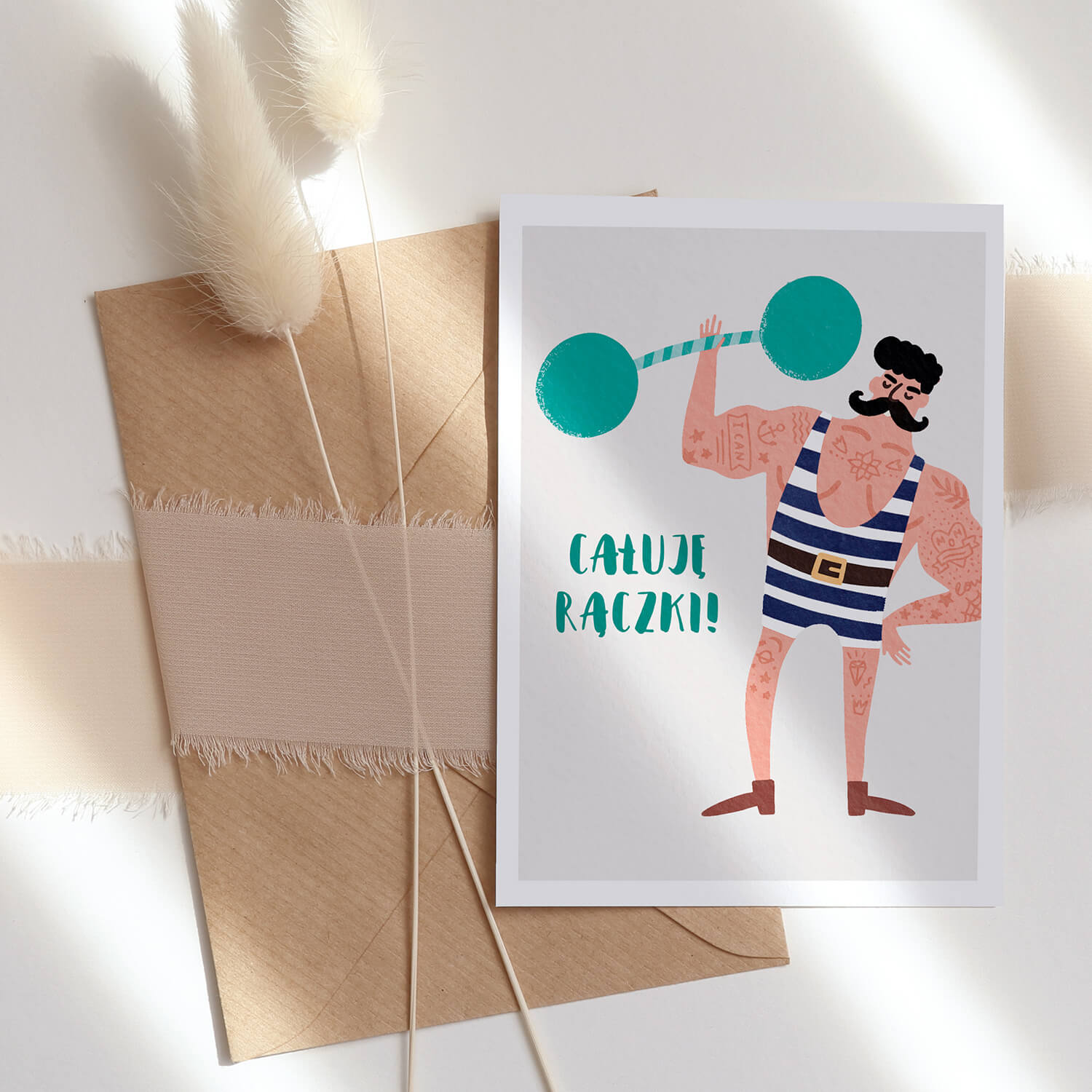 Kartka "Całuję rączki", z humorem - Cardie.pl