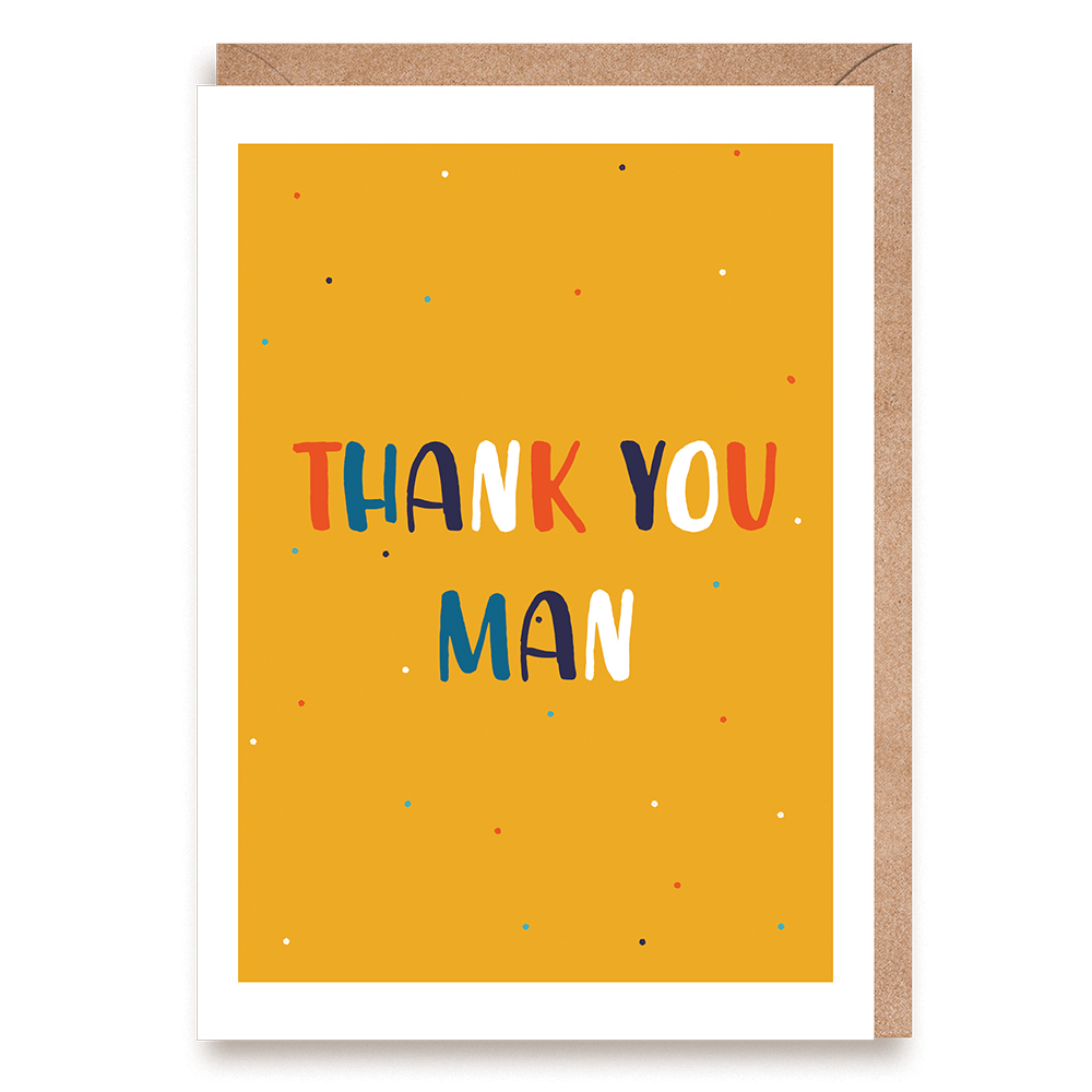 Kartka z podziękowaniem dla niego - "Thank you Man" - Cardie.pl